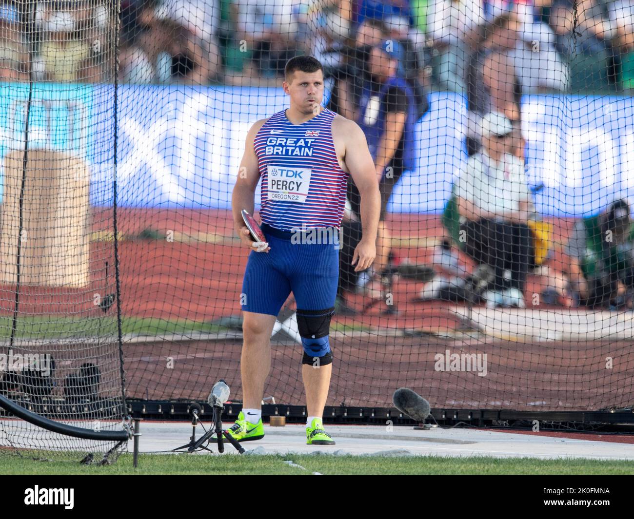 Nicholas Percy of GB&NI competing in the men’s discus at the World ...