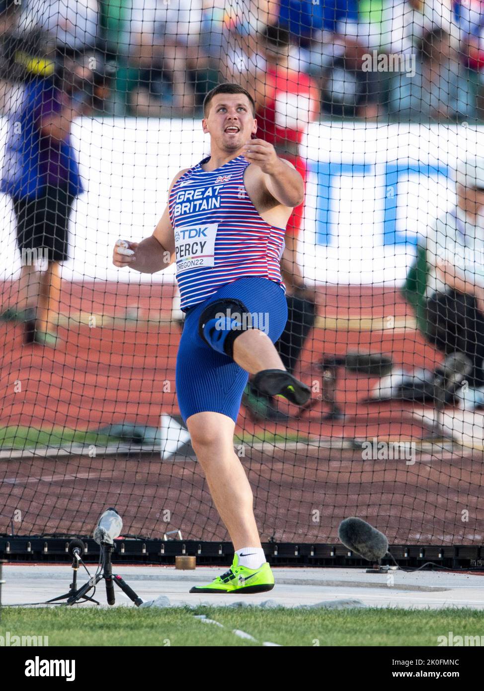 Athletic competing with discus hi-res stock photography and images - Alamy