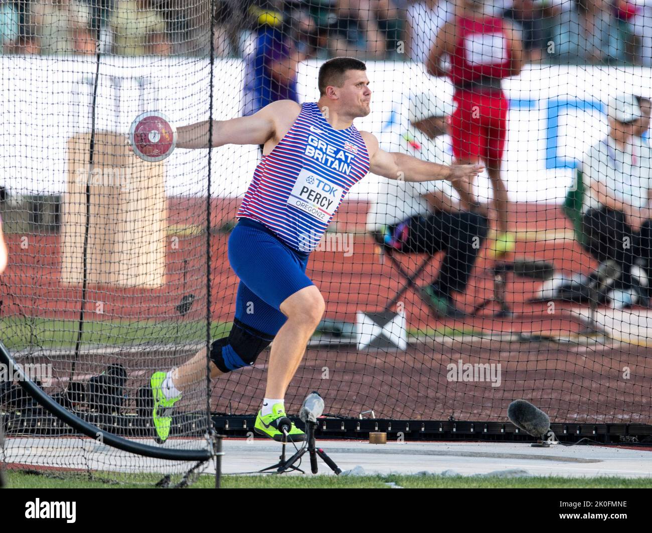 Nicholas Percy of GB&NI competing in the men’s discus at the World ...