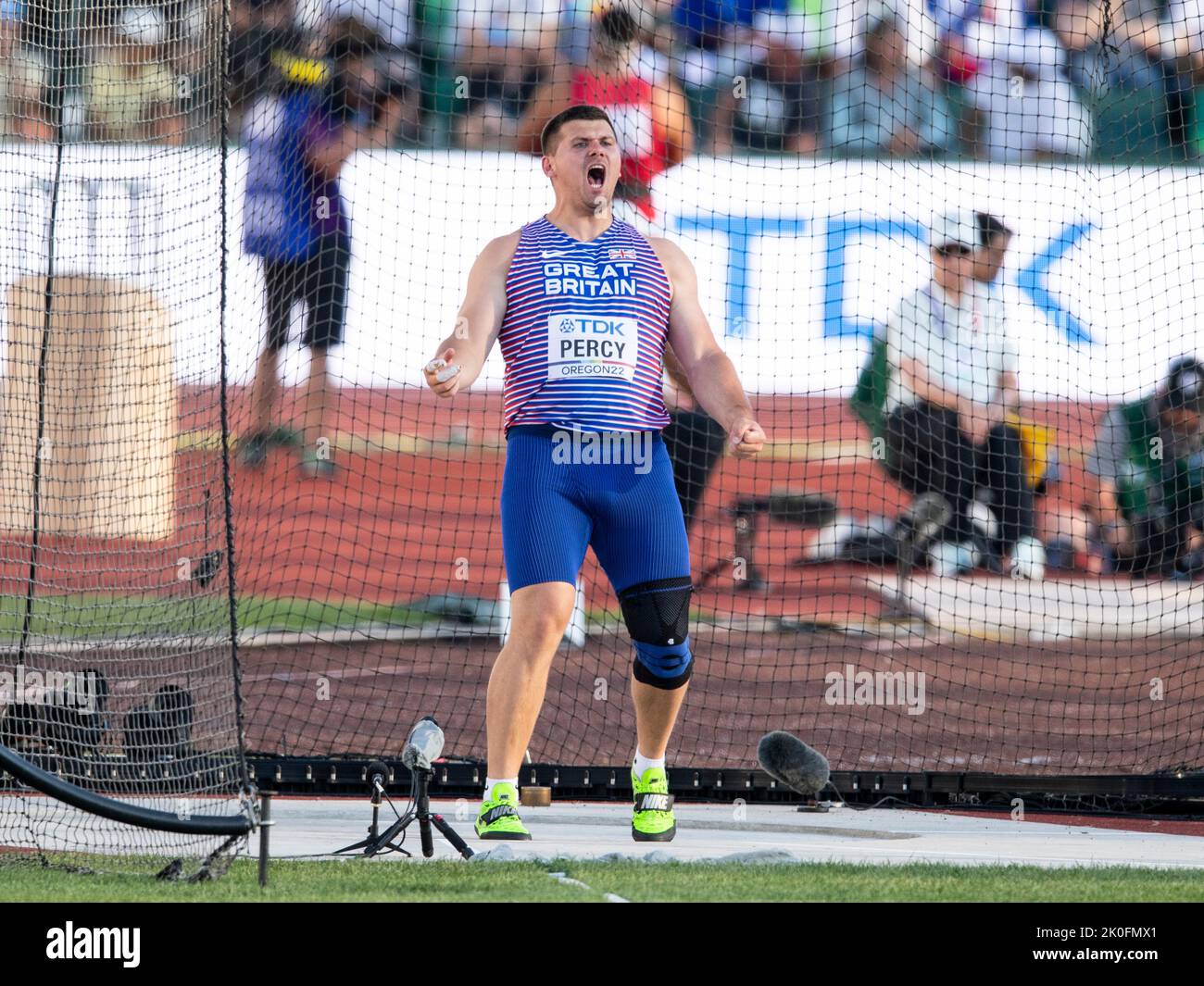 Nicholas Percy of GB&NI competing in the men’s discus at the World ...