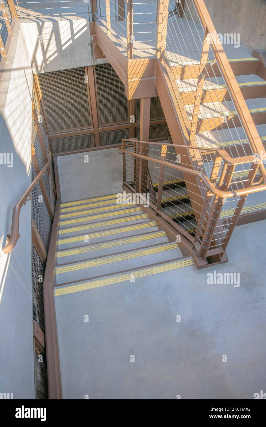 La Jolla, California- High angle view of a staircase with anti-slip ...