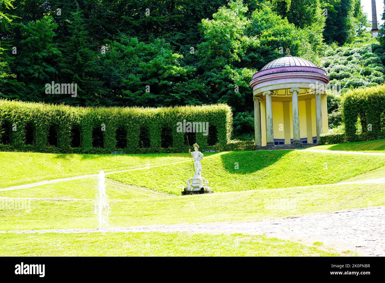 park landscaping with green tunnel in public park Kleve in Germany ...