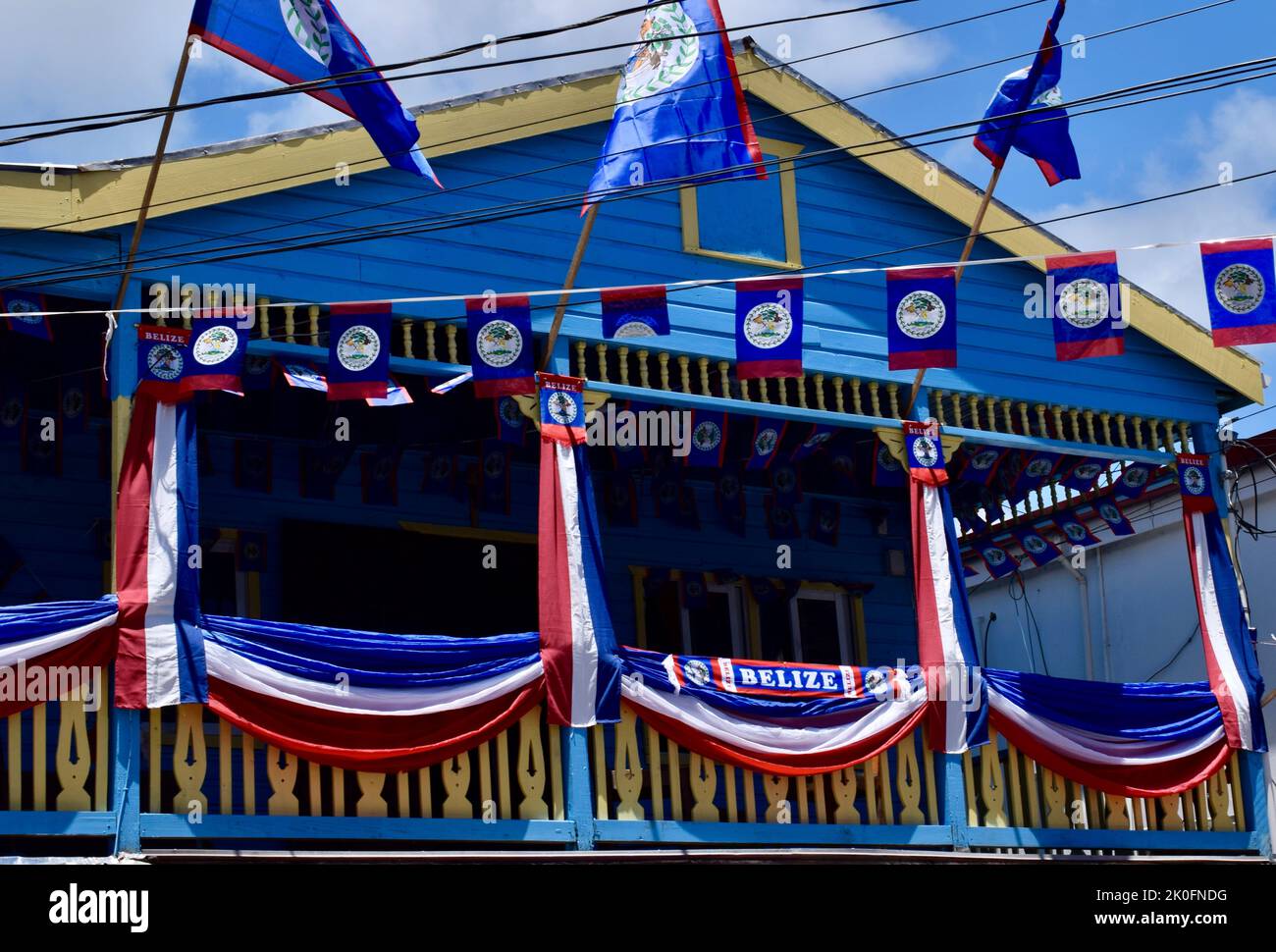 San Pedro Town, Ambergris Caye, Belize decorated for St. George's Caye ... San Pedro Town, Ambergris Caye, Belize decorated for St. George's Caye ...
