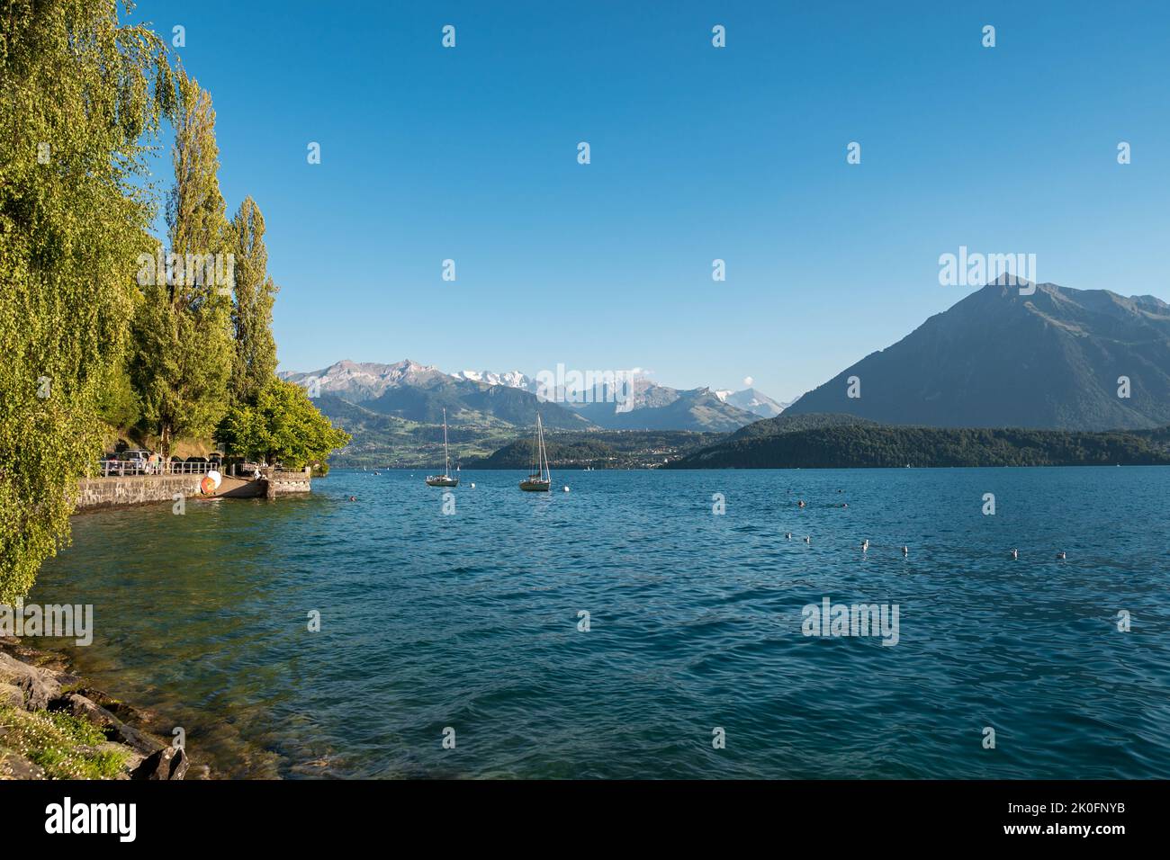 Beautiful Lake Brienz (Brienzersee), Brienz area is located at ...