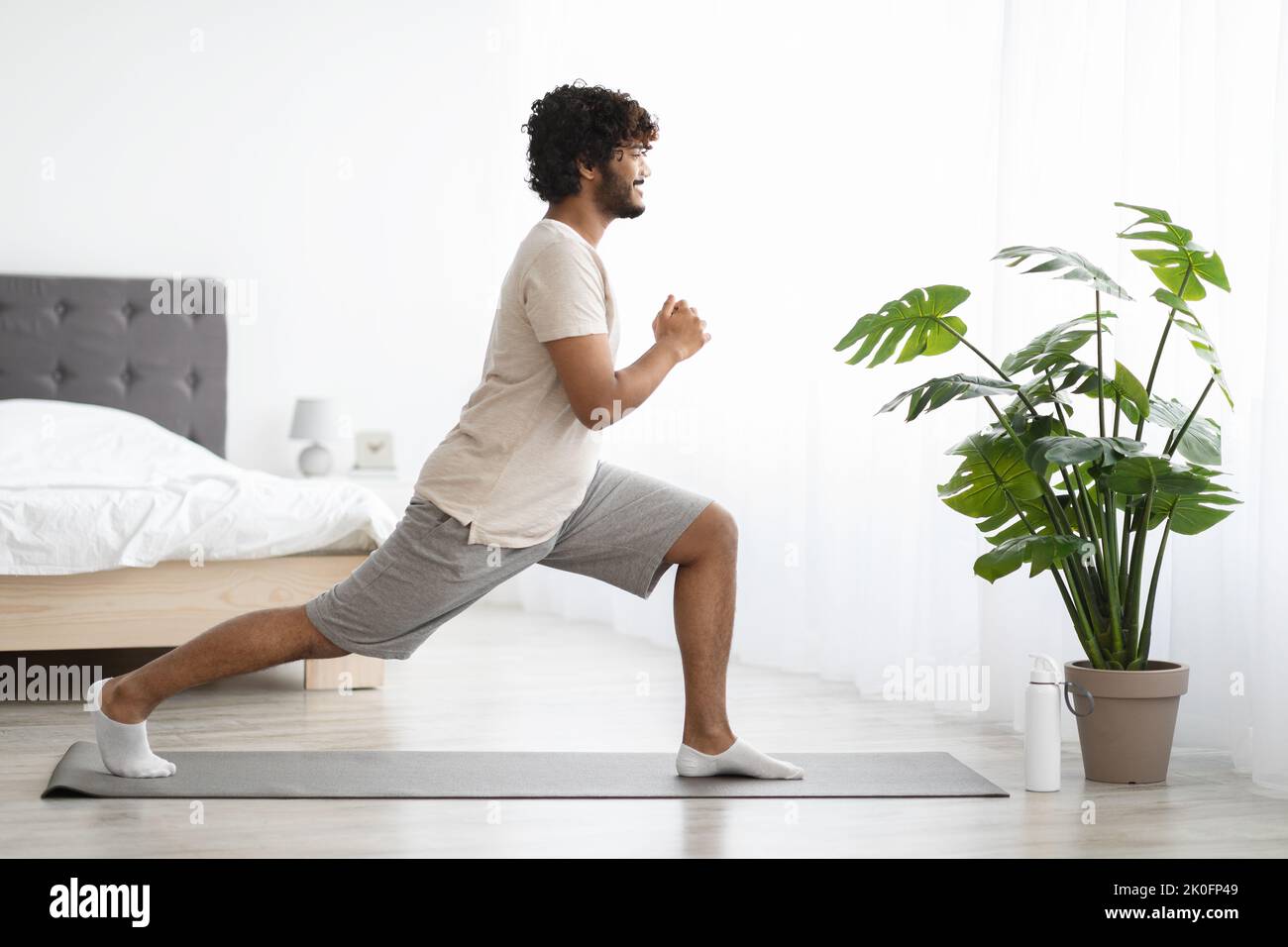 Indian man doing exercise hi-res stock photography and images - Alamy