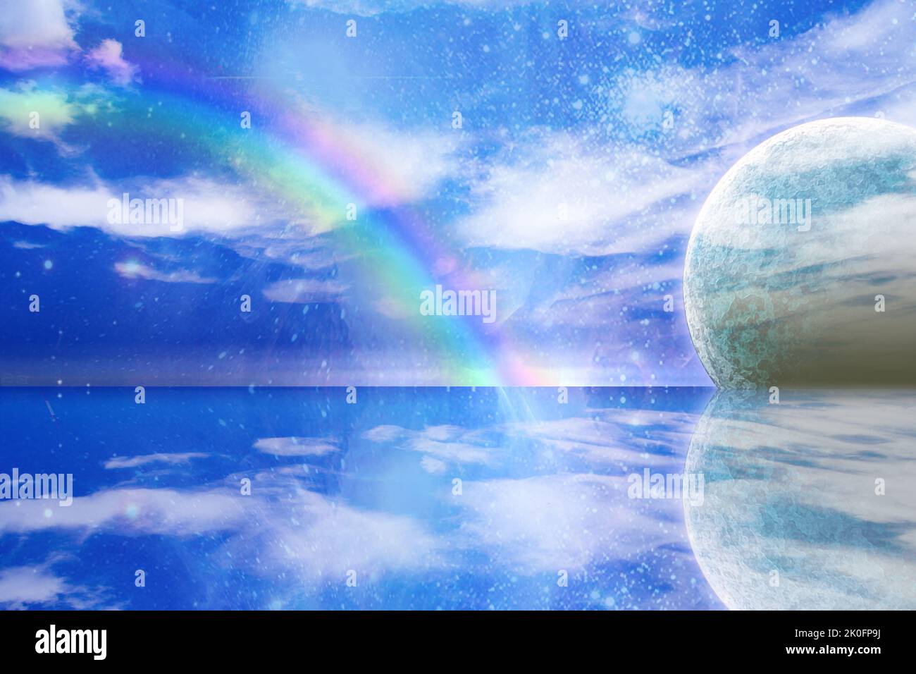 Alien World Landscape. 3D rendering Stock Photo - Alamy