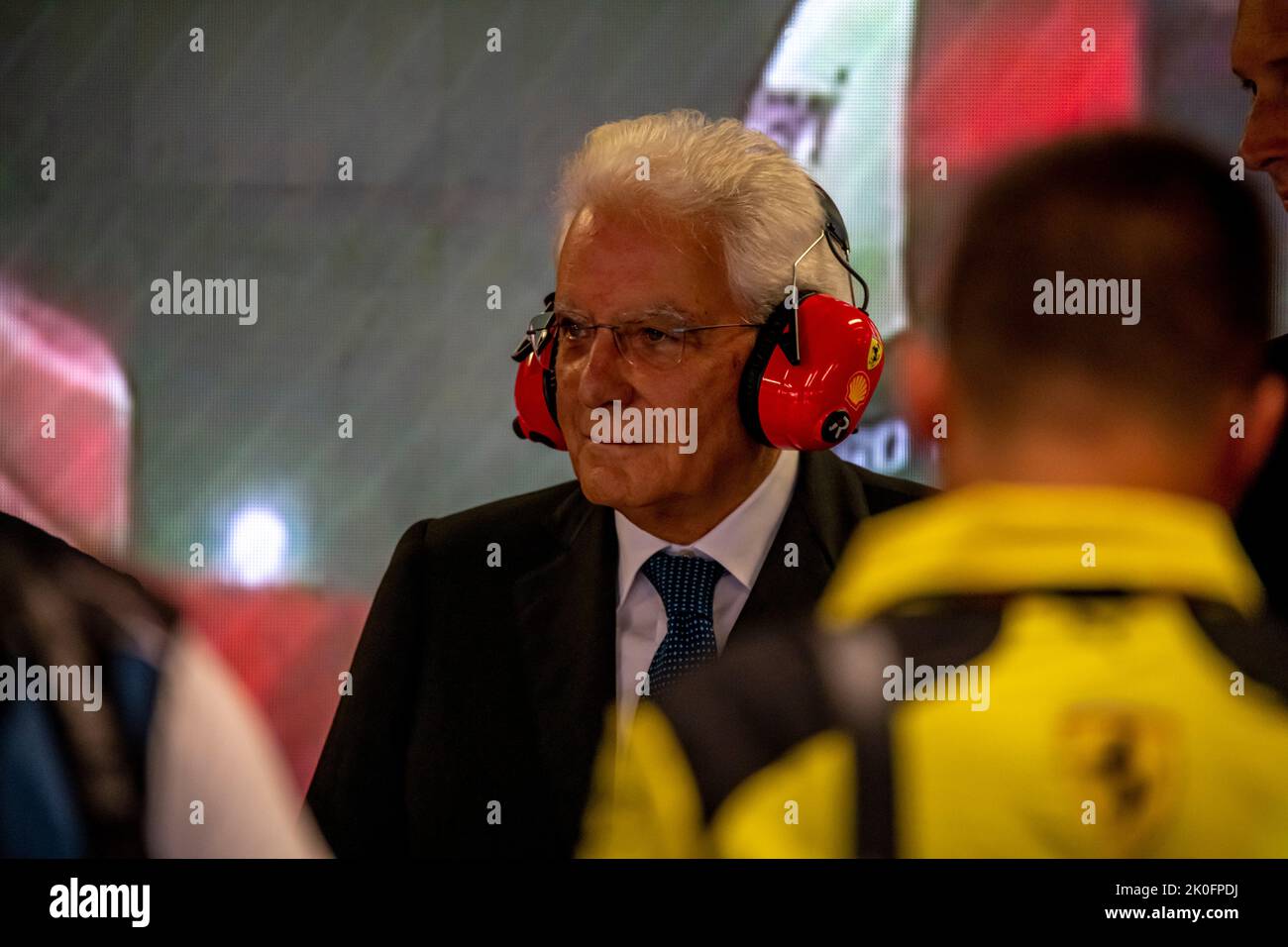 Monza, Italy, 11th Sep 2022, Sergio Mattarella attending race day ...