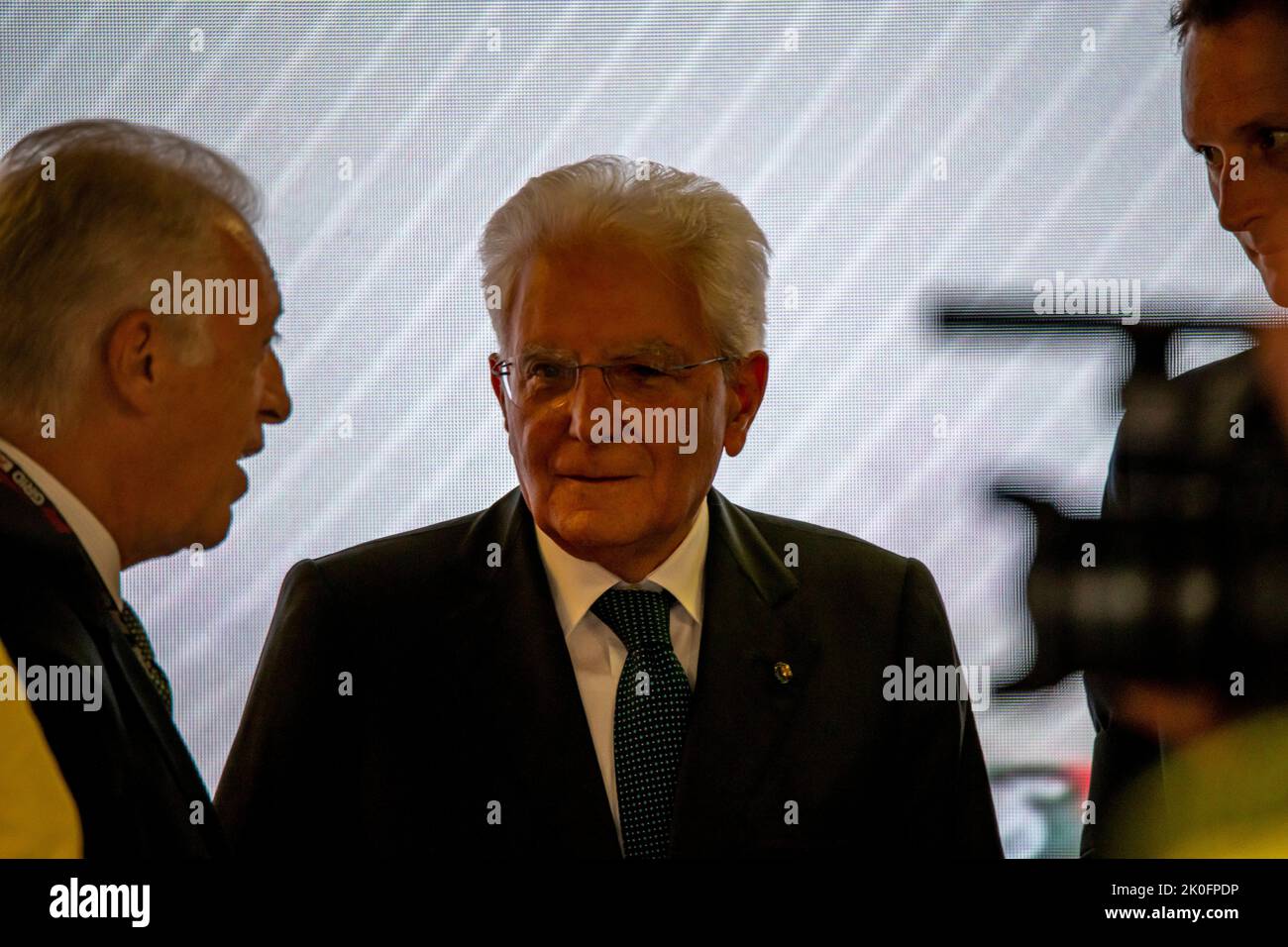 Monza, Italy, 11th Sep 2022, Sergio Mattarella attending race day ...