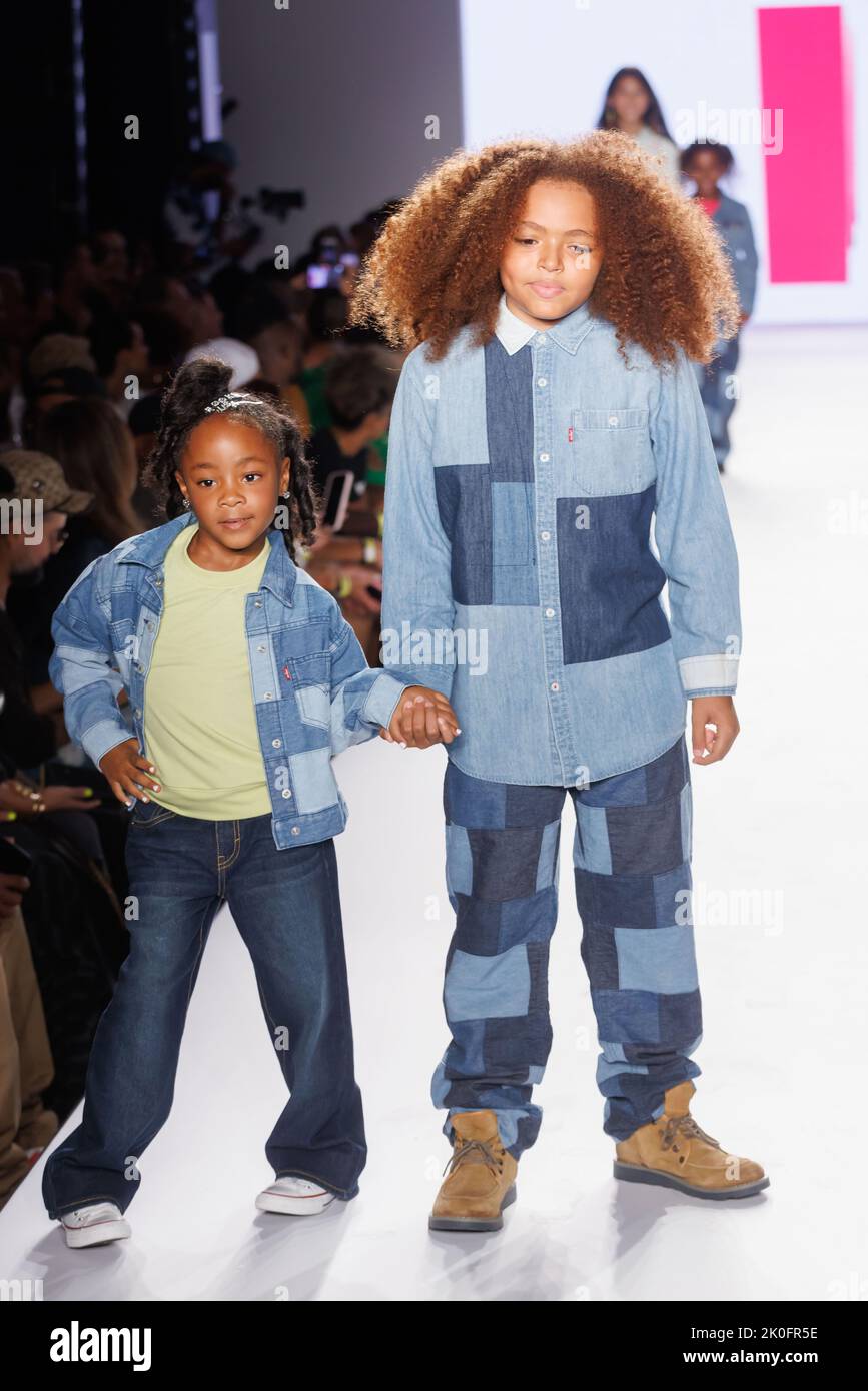 8 September 2022 - New York City - Child model walks runway wearing ...