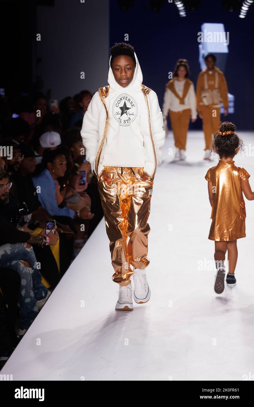 8 September 2022 - New York City - Child model walks runway wearing ...