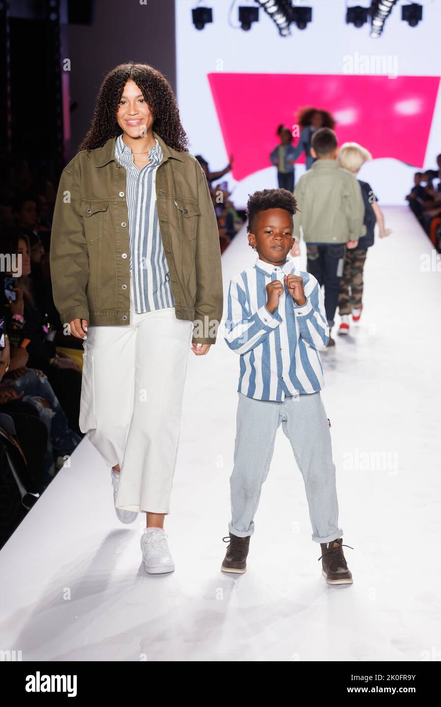 8 September 2022 - New York City - Child model walks runway wearing ...