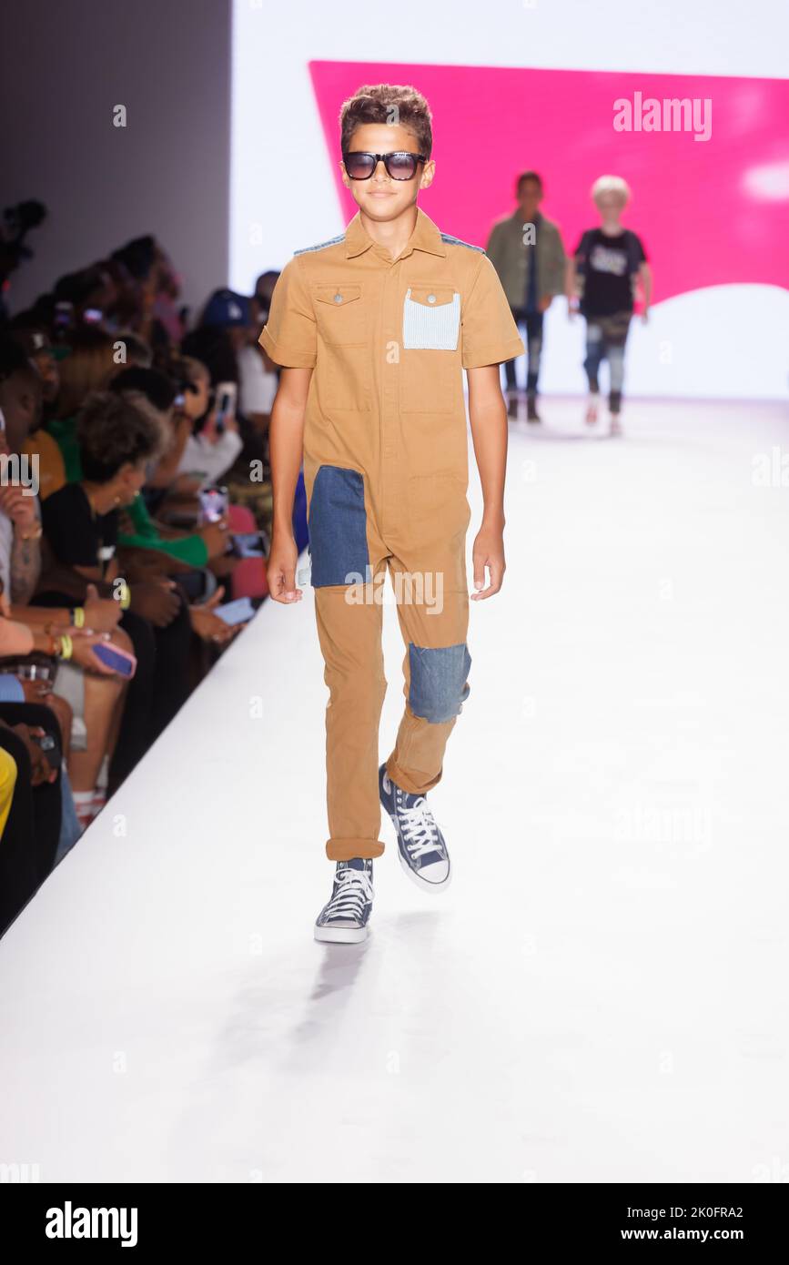 8 September 2022 - New York City - Child model walks runway wearing ...
