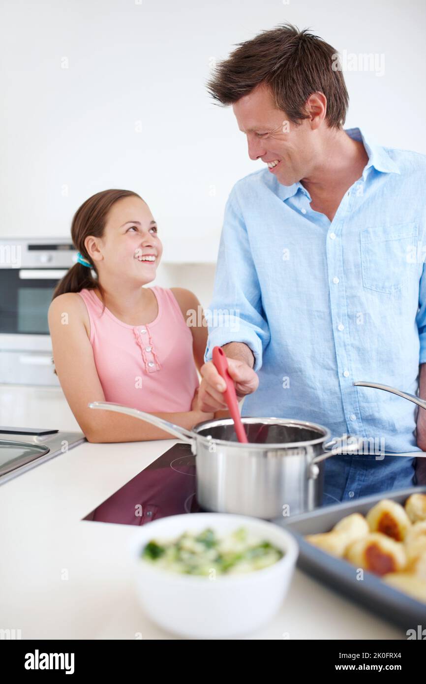 Your mom taught me how to cook properly. A devoted father and his cute ...