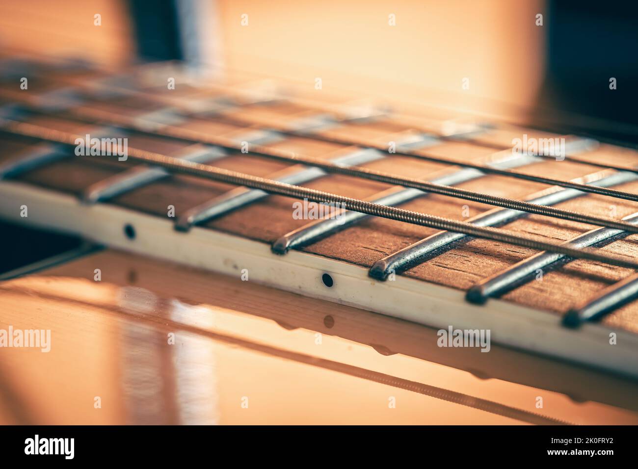Strings on a classical acoustic guitar, macro shot Stock Photo - Alamy