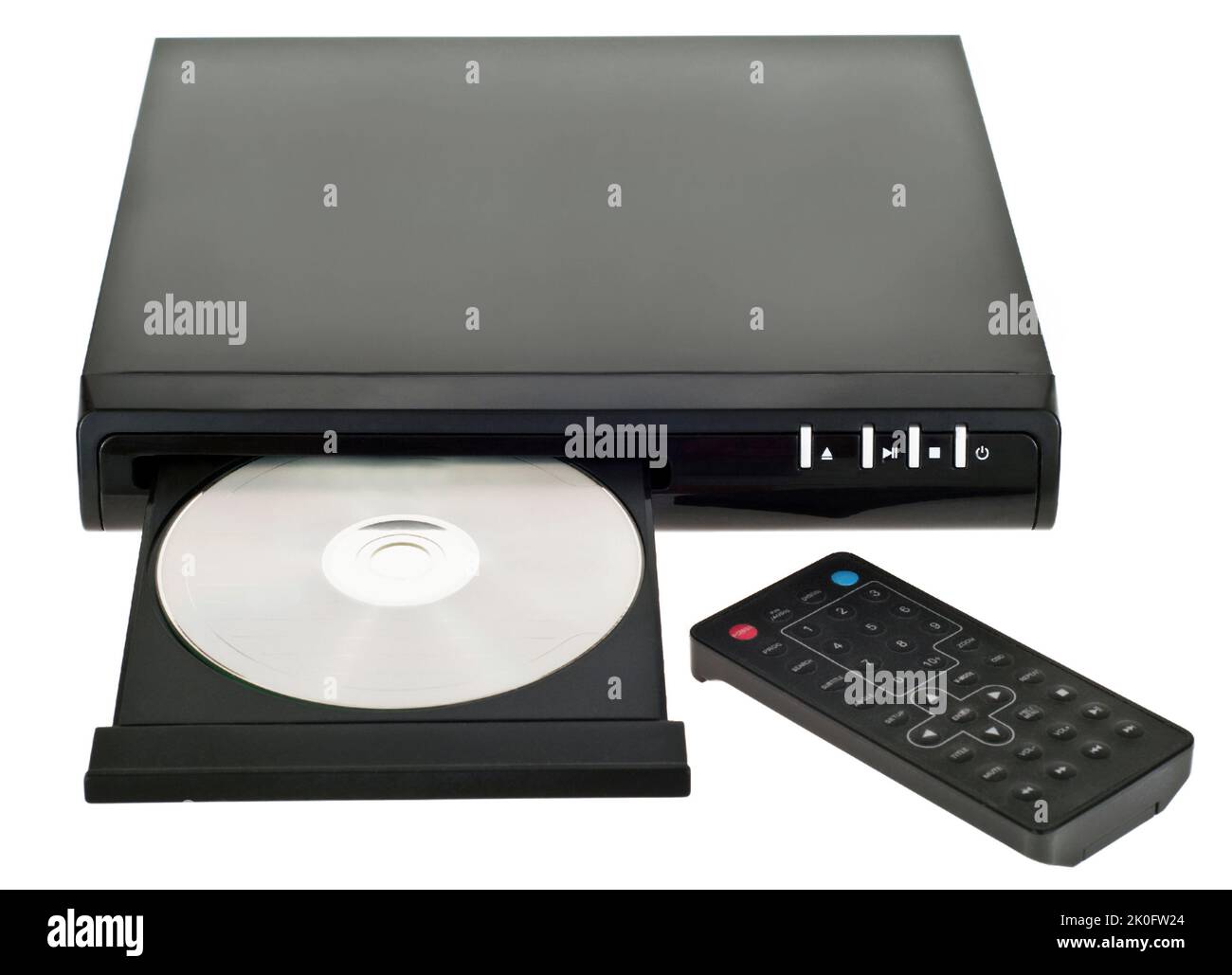 Photo of the dvd player over the white background Stock Photo - Alamy