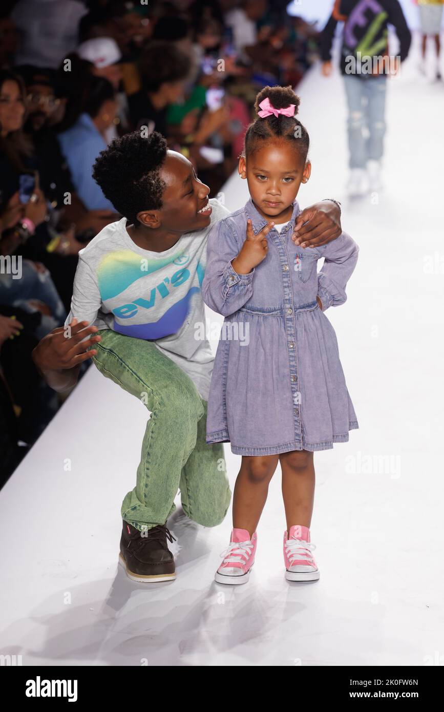 8 September 2022 - New York City - Child model walks runway wearing ...