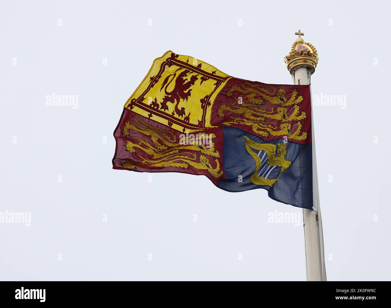 London, UK. 10th Sep, 2022. The Royal Standard of King Charles III ...