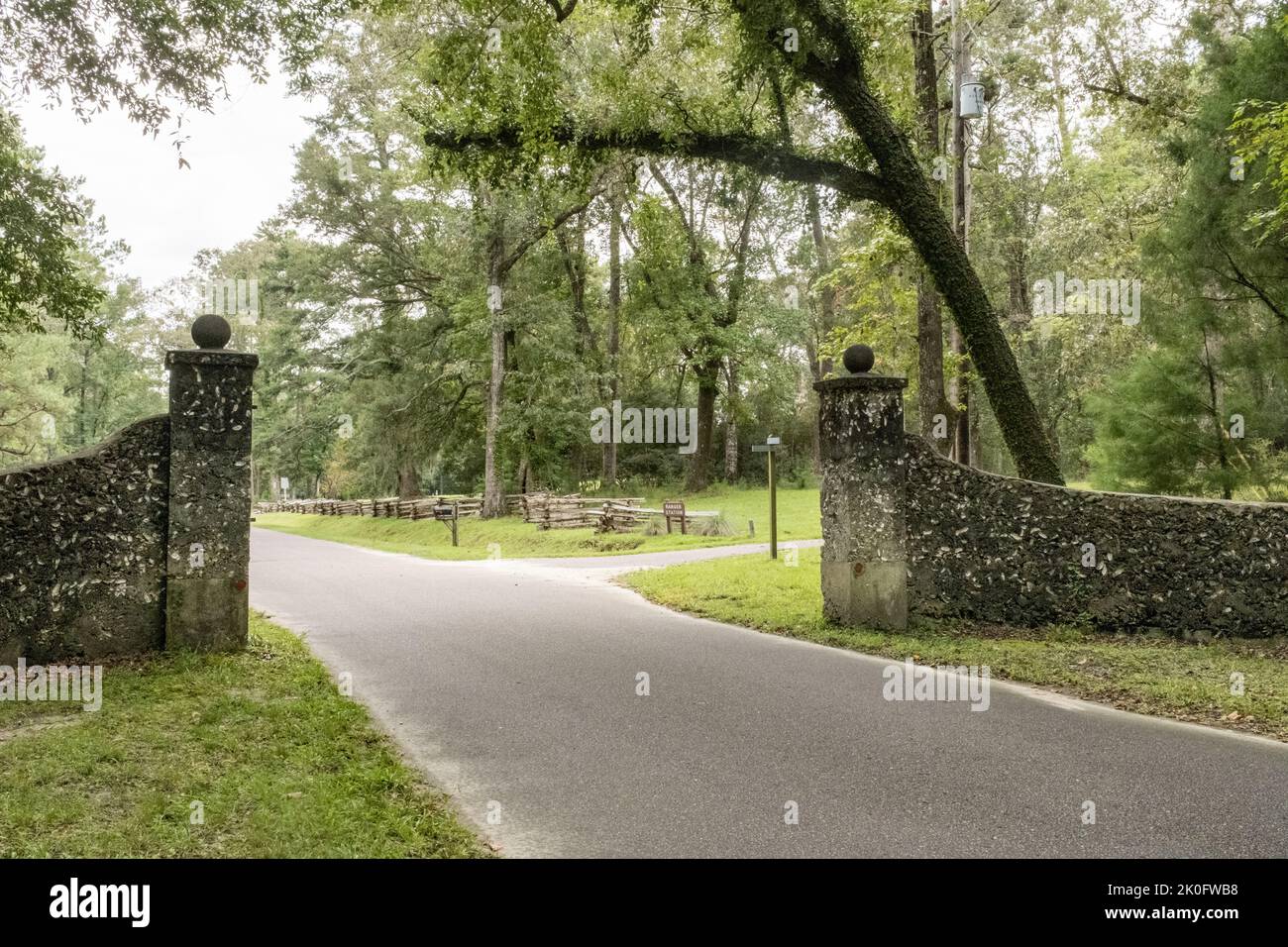 Main gate of Colonial Dorchester State Historic Site near Summerville ...