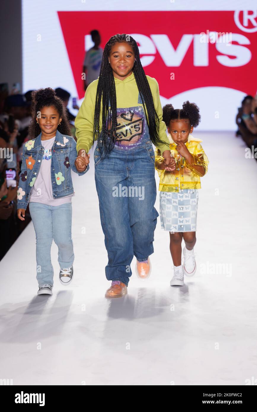 8 September 2022 - New York City - Child model walks runway wearing ...