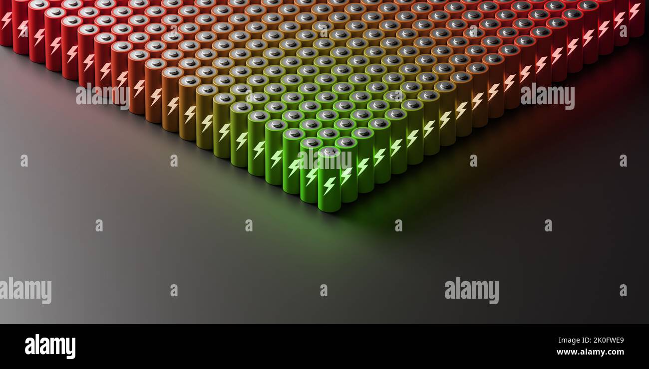 Infinite batteries, clean and sustainable energy concepts, 3d rendering ...