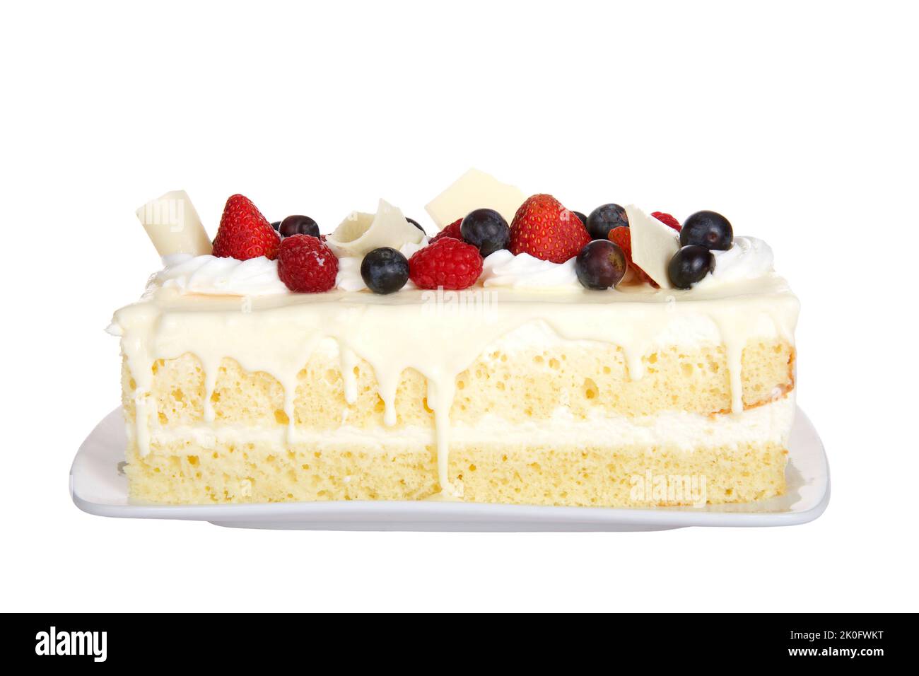 Plate raspberries blueberries dessert Cut Out Stock Images & Pictures ...