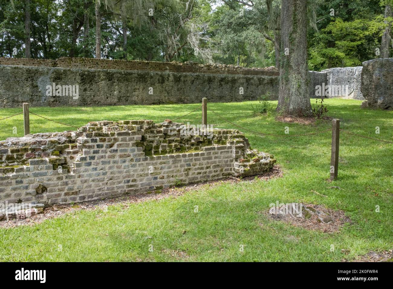 Tabby fort walls of Colonial Dorchester State Historic Site in ...