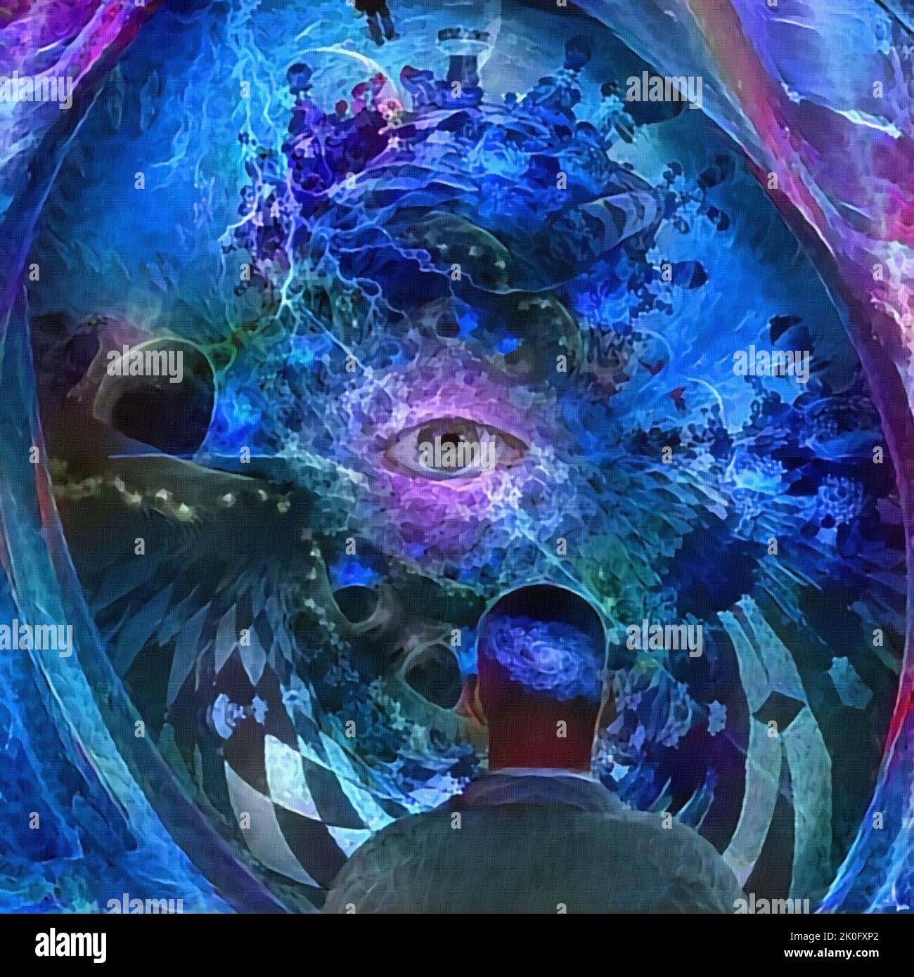 Eye in abstract space. 3D rendering Stock Photo - Alamy
