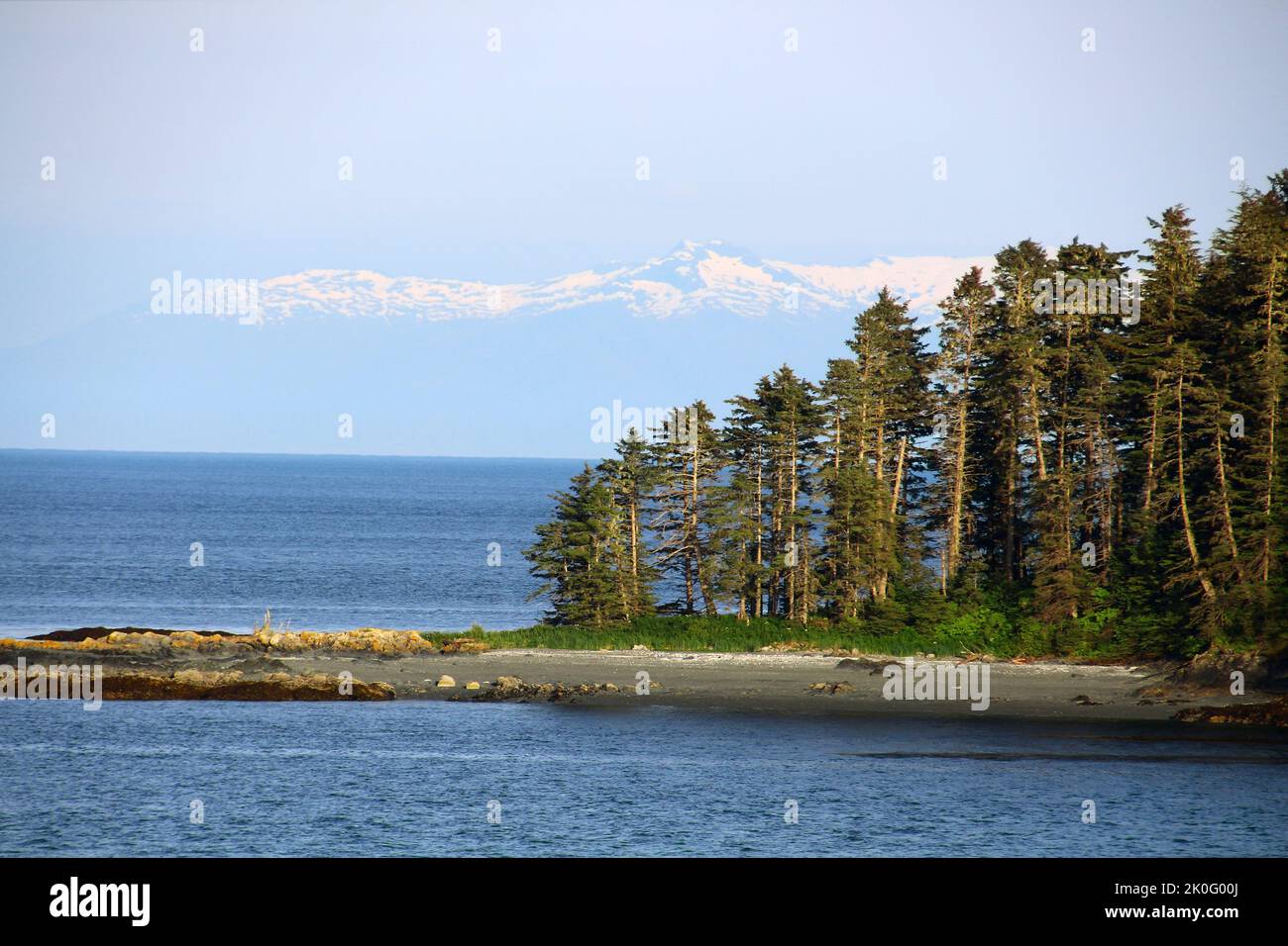Mountain landscape in the Stephens Passage, Alaska, United States Stock ...