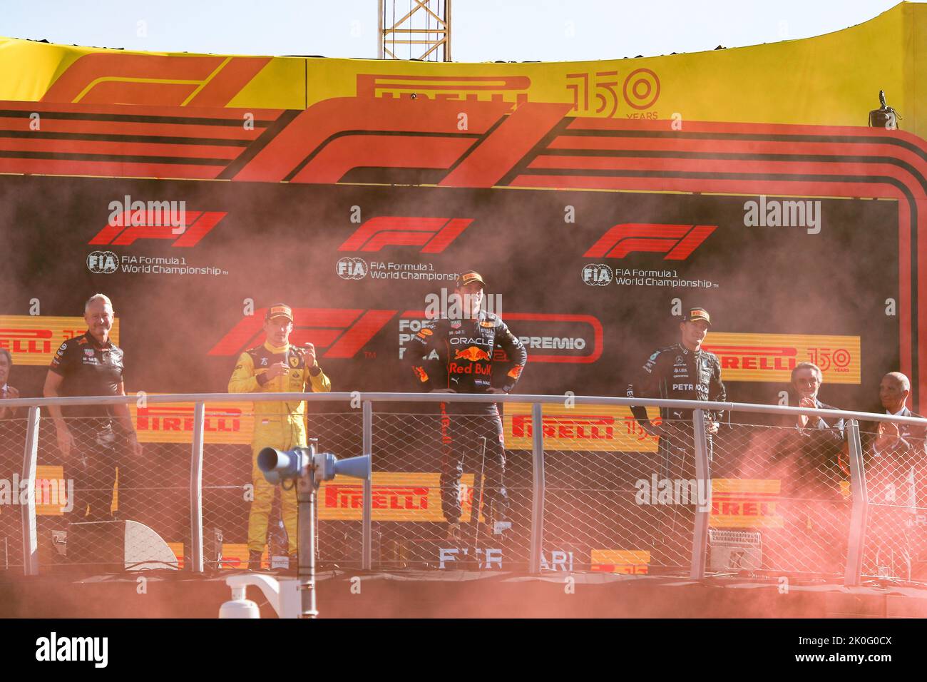 September 11 2022: . Charles Leclerc (MON) Ferrari F1-75 Max Verstappen ...