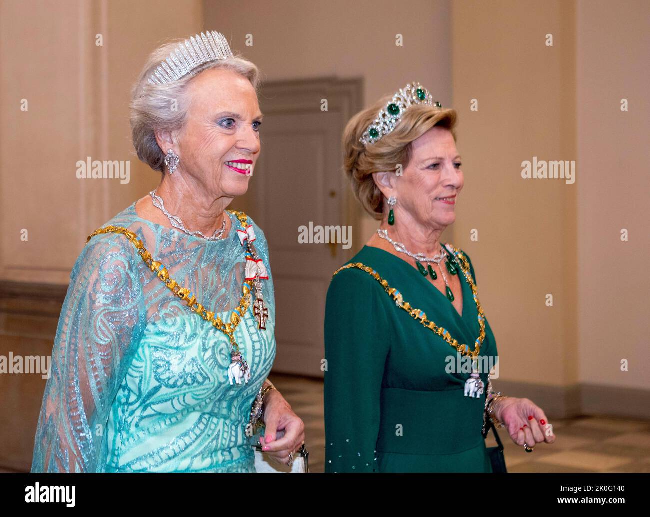 Princess Benedikte of Denmark and Queen Anne Marie of Greece arrive at ...