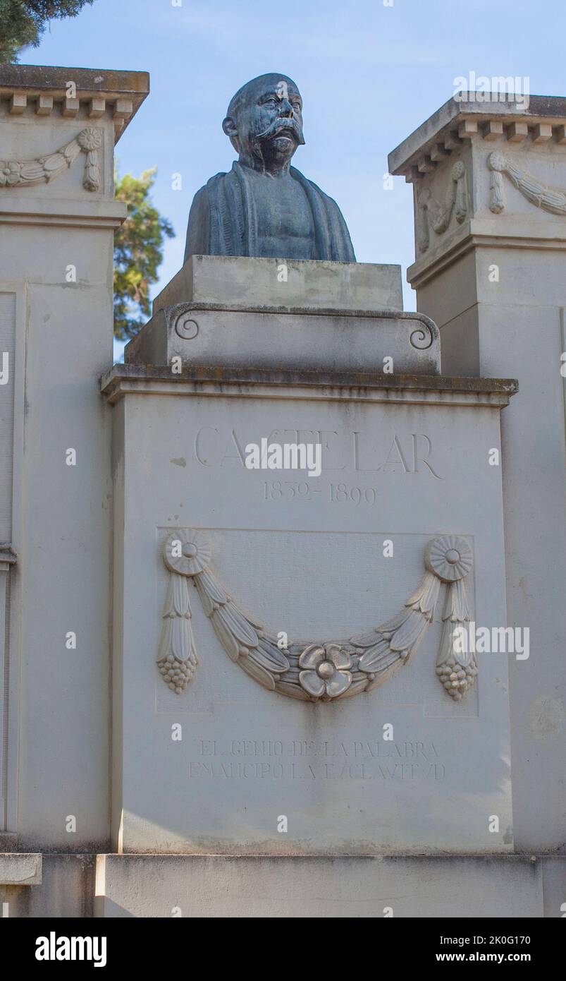 Seville, Spain - Sept 27th, 2020: Emilio Castelar monument, Spanish ...