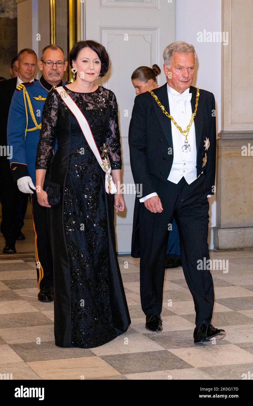 President of Finland Sauli Niinisto and wife Jenni Haukio attending a ...