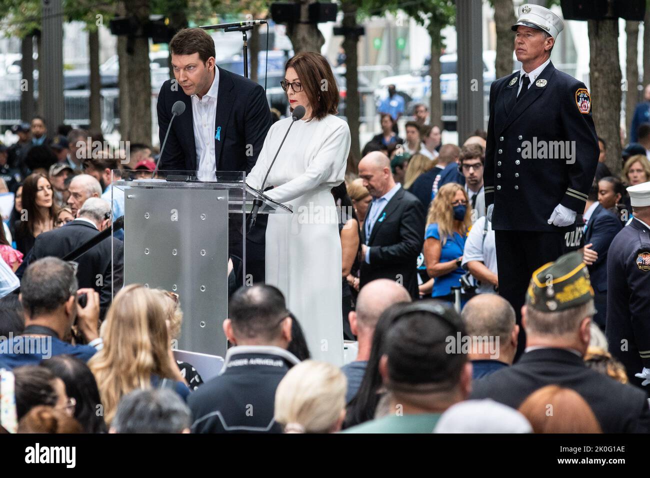 Family members read the names of those who perished in the terrorist ...