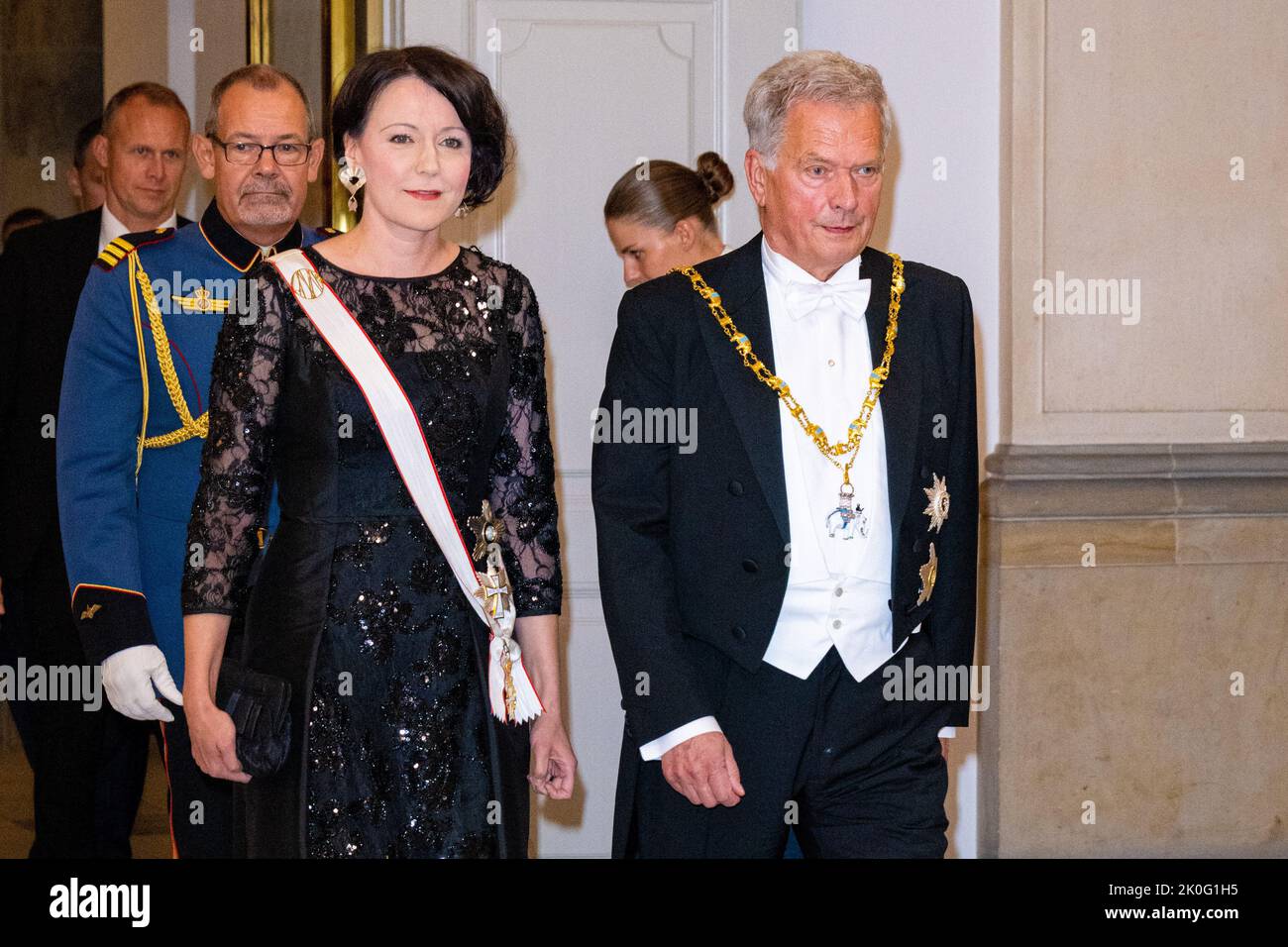 President of Finland Sauli Niinisto and wife Jenni Haukio attending a ...