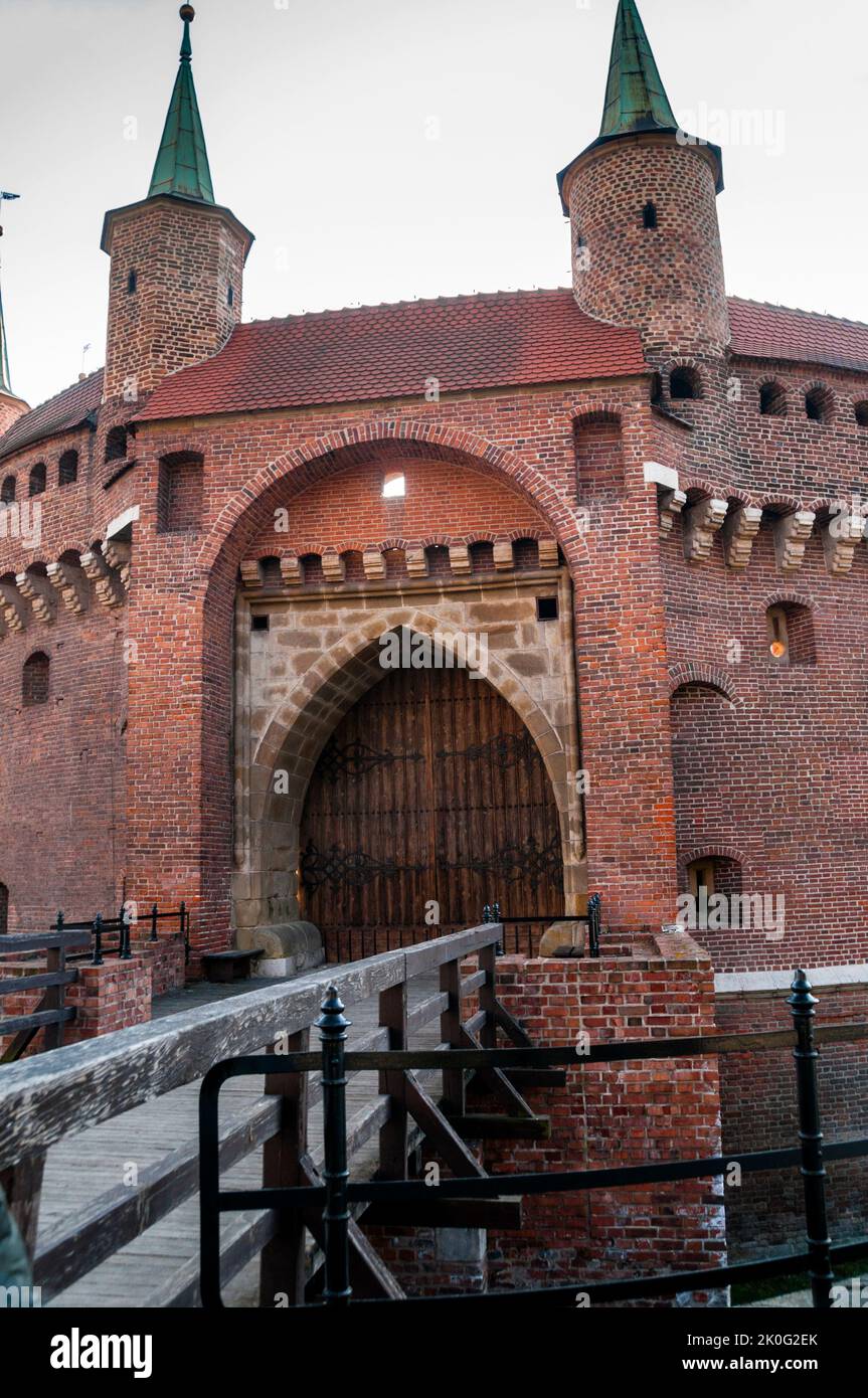 Krakow Gothic-style barbican, one a fortified outpost, is a historic ...