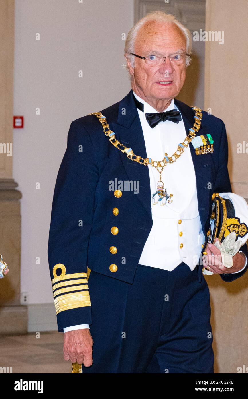 King Carl Gustav XVI of Sweden attending a Gala dinner at ...