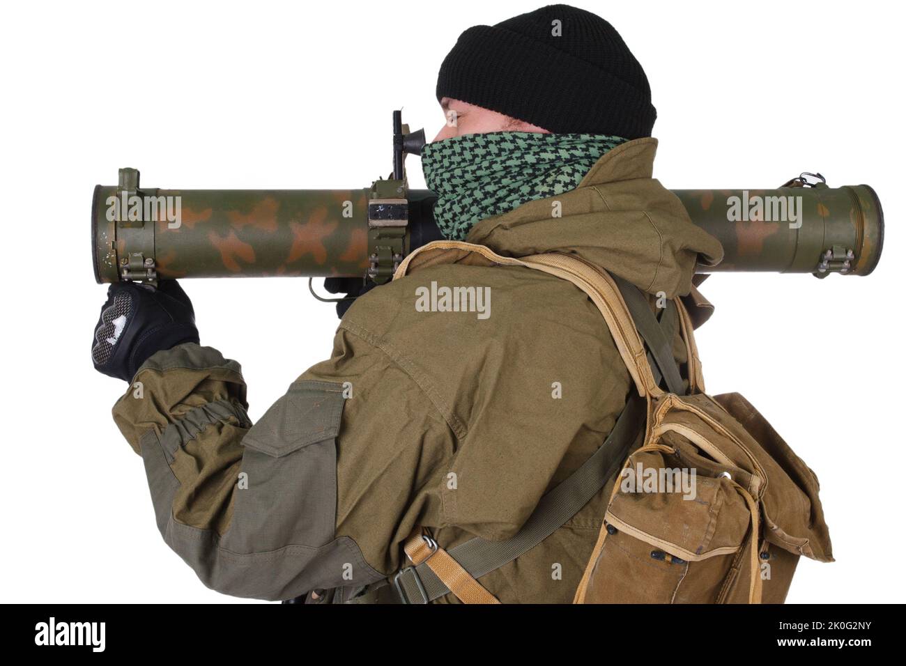 Private Military Contractor firing RPG (rocket propelled grenade ...