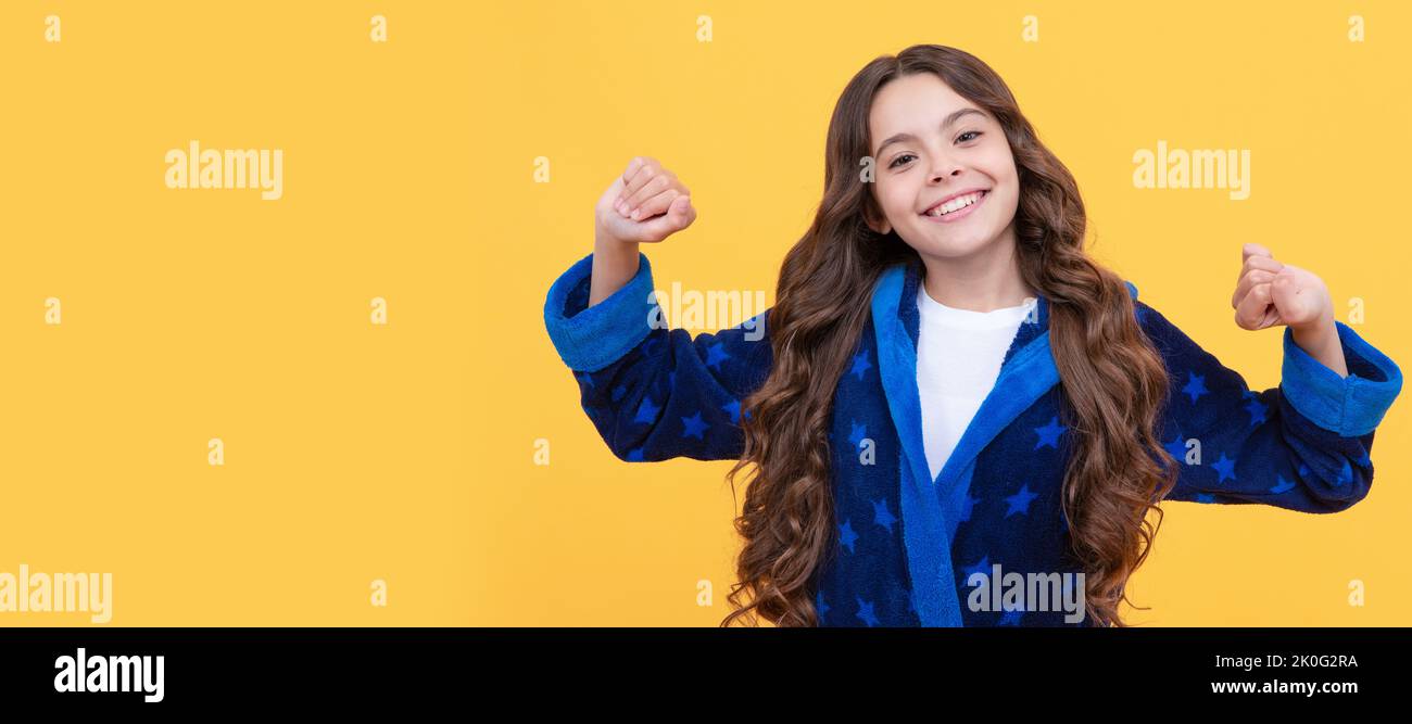 in good mood. sleepy kid stretching sleepily. smiling child wearing ...