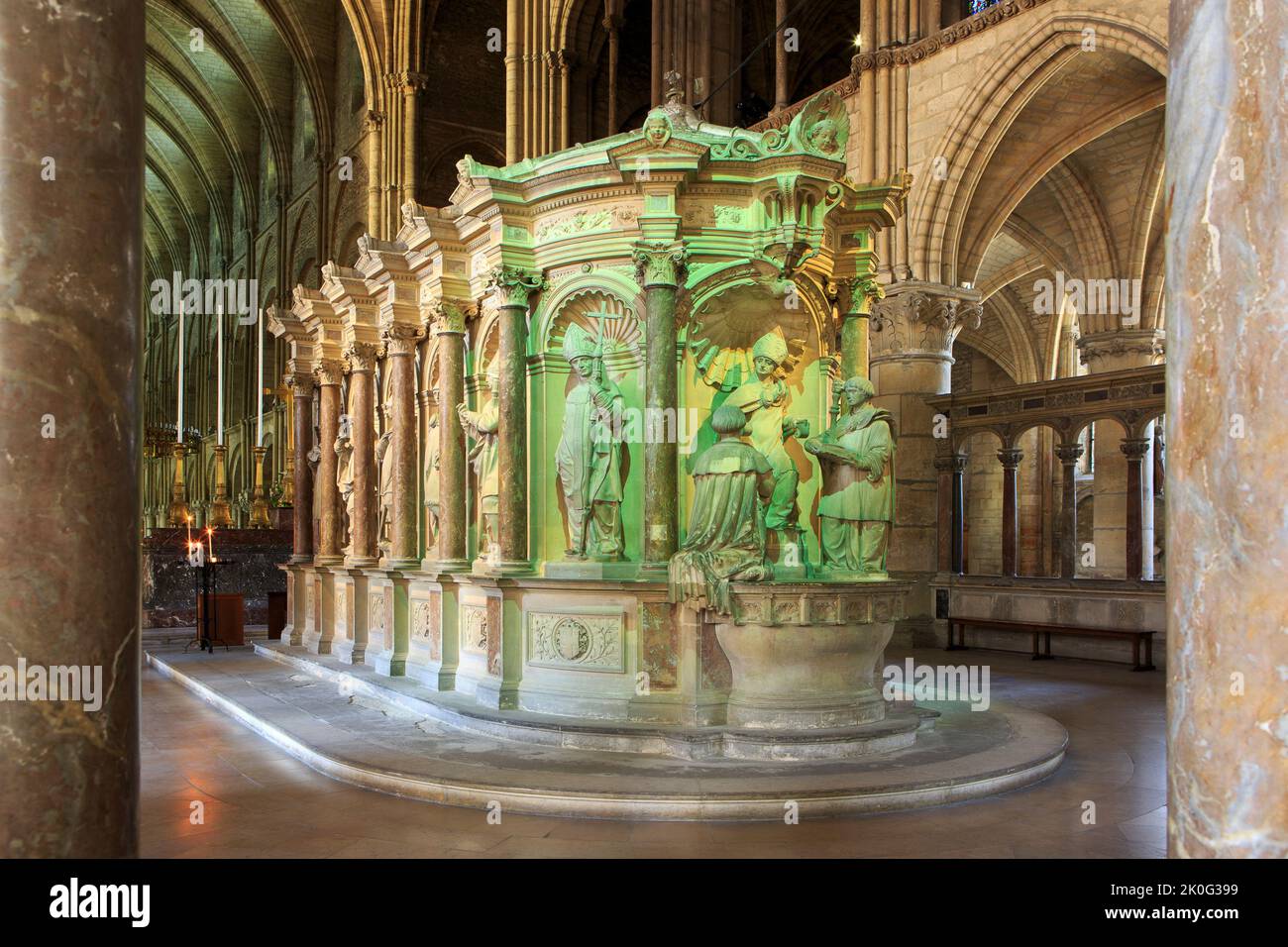 The tomb of Saint Remigius who baptized Clovis I, the first king of the ...