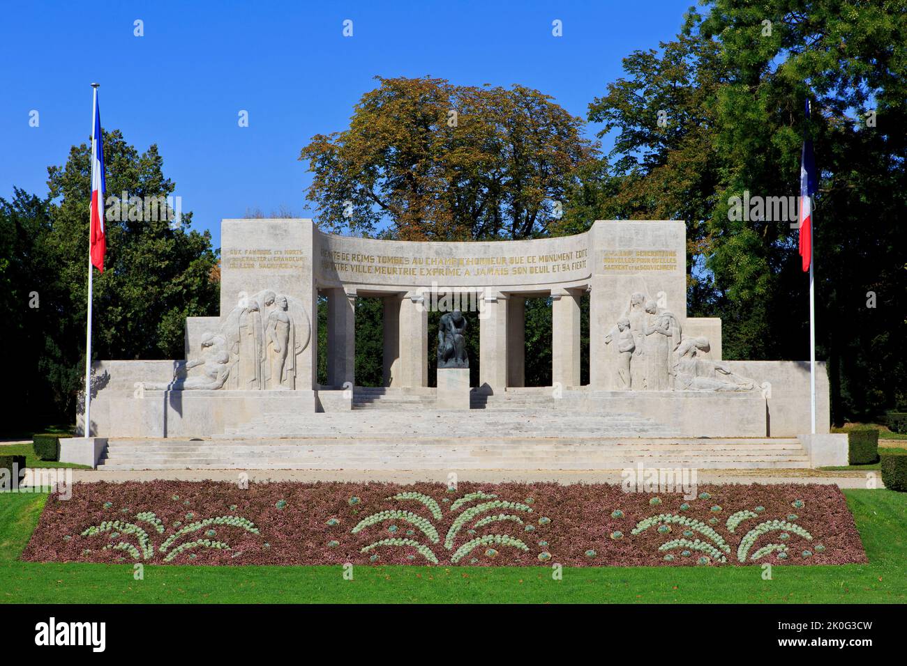 World War I Memorial in Reims (Marne), France on a beautiful summer day ...