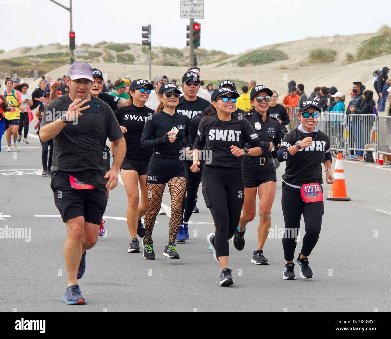 San Francisco, CA - May 15, 2022: Participants in the annual Bay to ...