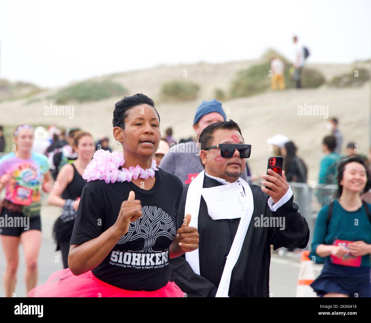 San Francisco, CA - May 15, 2022: Participants in the annual Bay to ...