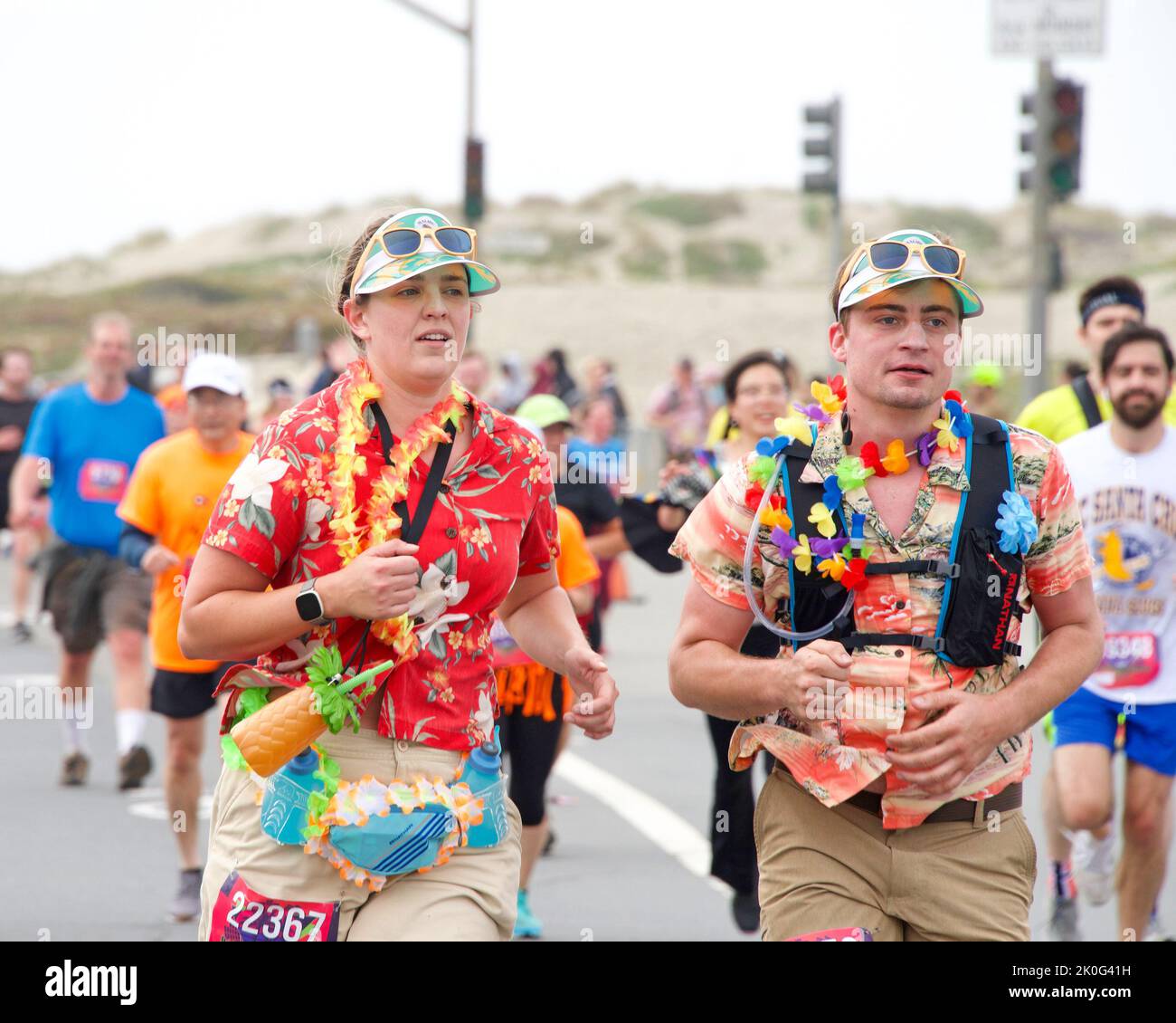 San Francisco, CA - May 15, 2022: Participants in the annual Bay to ...