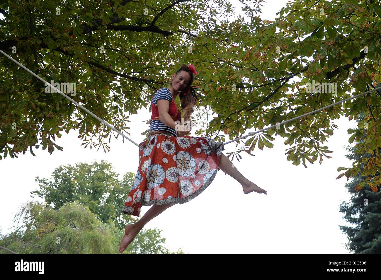Female tightrope walker hi-res stock photography and images - Alamy