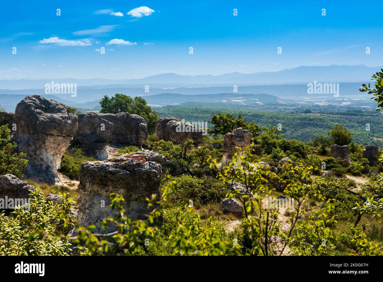 Landscape of the Moures near Forcalquier Stock Photo - Alamy