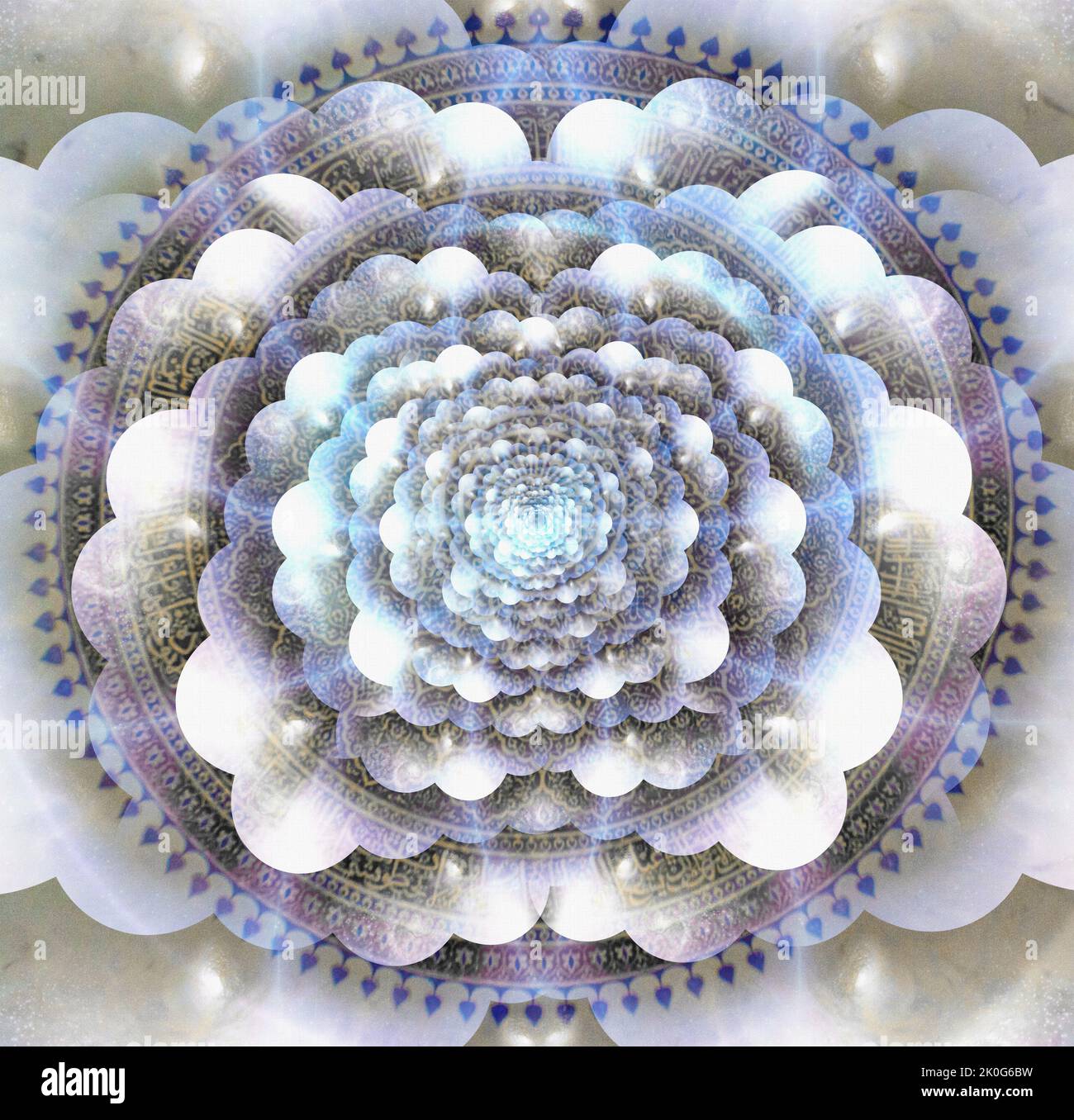 Mandala and multi-layered spaces. 3D rendering Stock Photo - Alamy
