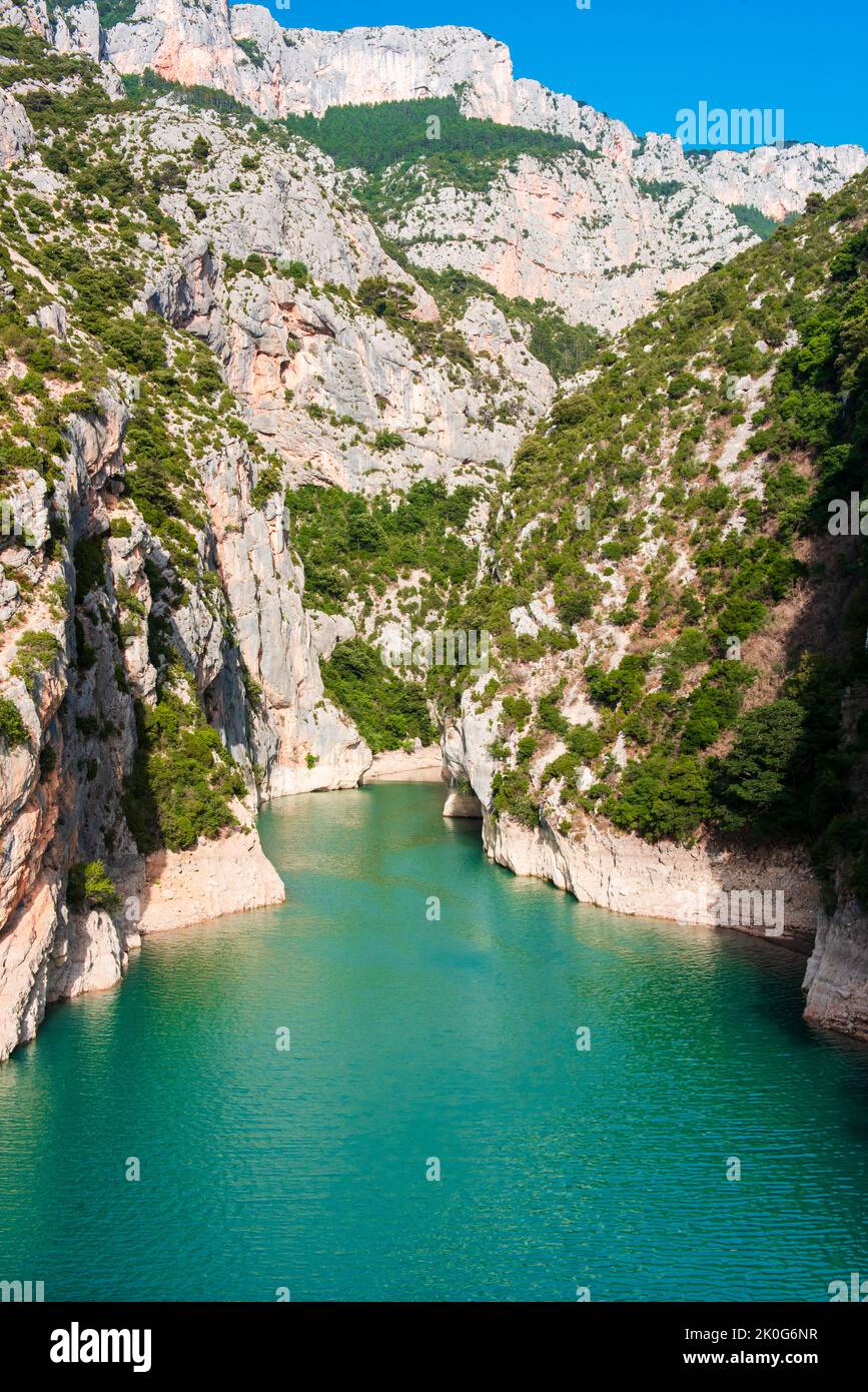 Typical colors of the river Verdon near Sainte Croix lake Stock Photo ...