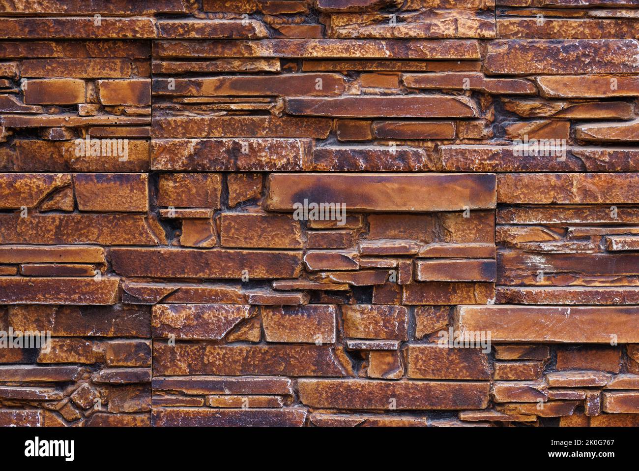 fake stone wall, plastic panel imitating natural slab wall brickwork ...