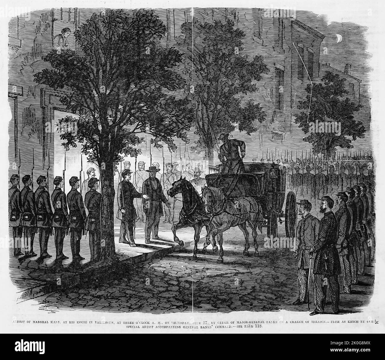 Arrest of Marshal Kane, at his house in Baltimore, Maryland, June 27th ...