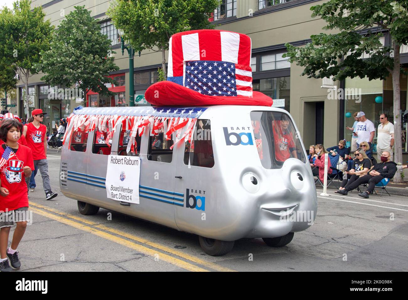 Alameda, CA - July 4, 2022: Participants in the Alameda 4th of July ...
